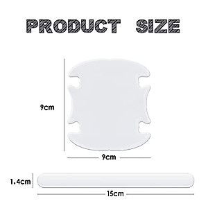 Grafken 8Pcs 3D Transparent car Door Handle Stickers Door Bowl Scratch Protector, Universal Waterproof Anti-Scratch Paint white m Grafken-doorsticker 0