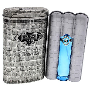 Cuba Original by Parfums Des Champs Prestige Platinum by Cuba, 3 oz Eau De Toilette Spray for Men (CUBPRPM0009002)