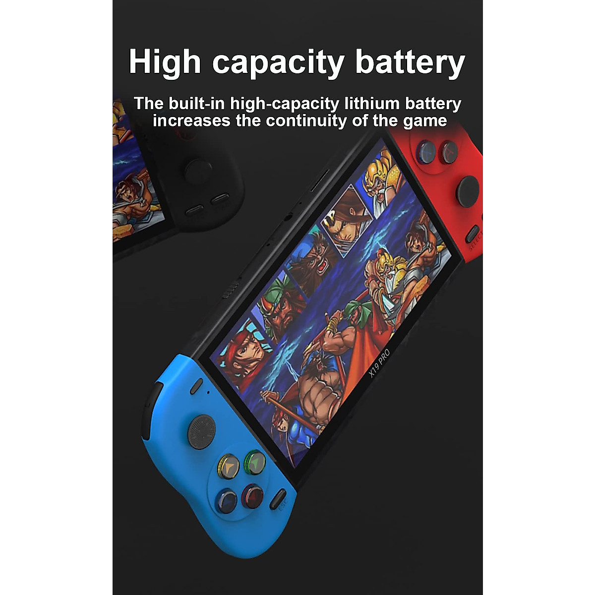 Kajiali X19 Pro Handheld Game Console, 5.1" HD Retro Game Console Built-in 5000＋No-Repeat Games, Dual Joystick Video Game Console Support TV Output Compatible with 10 Emulators, 8G