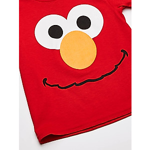 Sesame Street boys Sesame Street Short Sleeve T-shirt - Elmo, Cookie Moster T Shirt, Red, 2 US
