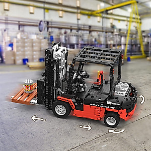 JMBricklayer Forklift Building Block Kit - 1:10 MOC Forklift RC Construction Machinery Building Block Truck Set, Model Brick Toys, Gift Toys for Teens Age 14+/Adults and Block Collectors(2044 Pieces)