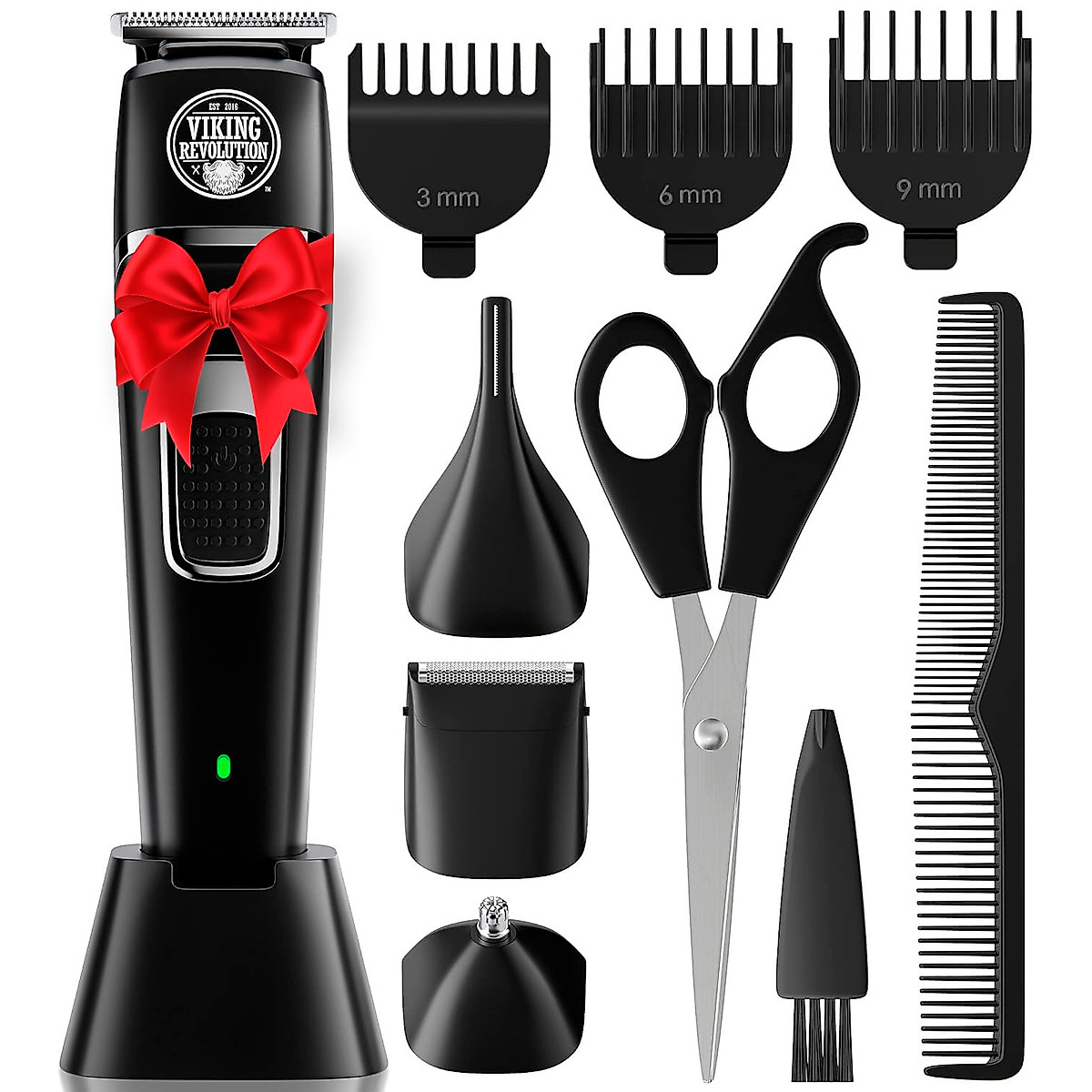 Beard Trimmer for Men - Mens Electric Razor, Hair Clippers for Beard. Adjustable and Portable Beard Grooming Kit for Men.