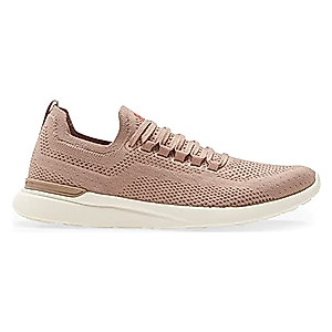 APL: Athletic Propulsion Labs Women's Techloom Breeze Sneaker, Almond/Pristine/Impulse Red, 8