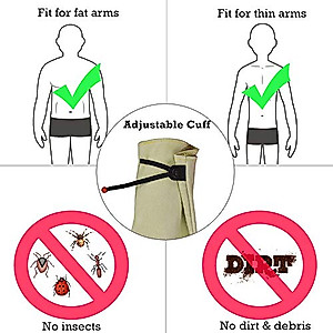 GLOSAV Gardening Gloves Thorn Proof for Rose Pruning & Cactus Trimming, Long Leather Garden Gloves for Women & Men (Medium)