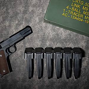 Adoreal Solid ABS Standard Magazine Rack Wall Mount with Storage Shelf, ABS 6 Standard Double Stack Mag Rack Wall Mount