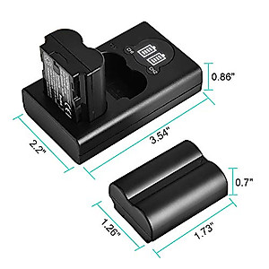 JYJZPB NP-W235 Rechargeable Li-Ion Battery for Fujifilm XT4, 2-Pack Camera Batteries with Battery Charger for Fujifilm X-T4 Camera and VG-XT4 Vertical Battery Grip