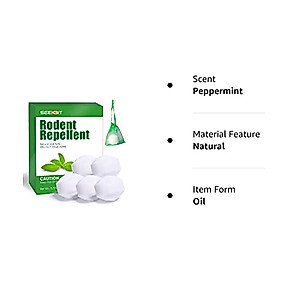 SEEKBIT 5 Pack Rodent Repellent Peppermint Oil to Repels Mice and Rats Squirrel and Other Rodents for Home Garages RV Closets Trucks Car Engines, Mouse Deterrent for Keep Mice Out