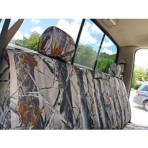 Durafit Seat Covers | FD77 XD3-C | 2002-2007 Ford F250-F550 Front/Back Car Seat Cover in XD3 Camo Endura Fabric | Front 40/20/40 High Back | Rear is Solid Bench | Not for 60/40 Double Cab only