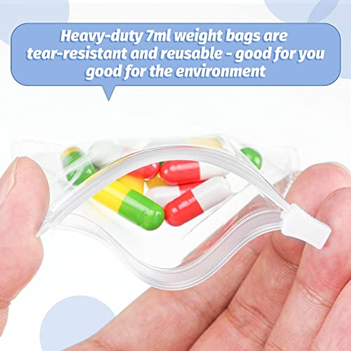 Pill Pouch Bags Zippered Pill Pouch Set Reusable Pill Baggies Clear Plastic Pill Bags Self Sealing Travel Medicine Organizer Storage Pouches with Slide Lock for Pills and Small Items (24 Pieces)