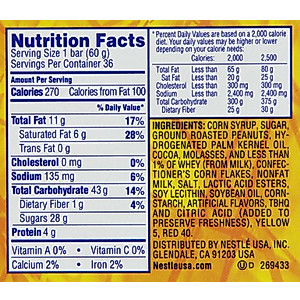 Butterfinger Single, Candy Bars (Pack of 36), 2.14 grams