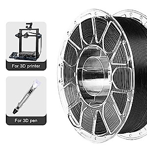 Creality Official PLA 3D Printer Filament, 1 KG Spool (2.2lbs), Dimensional Accuracy +/- 0.03 mm, 1.75mm, Fit Most FDM Printer (Black)