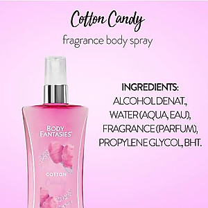 Body Fantasies Signature Fragrance Body Spray, Cotton Candy, 8 Fluid Ounce