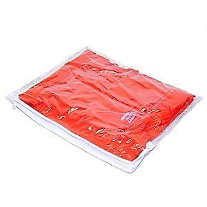Oreh Homewares Heavy Duty Thin Vinyl Zippered (Clear) Storage Bags (11" x 9") for Dresses, Shirts, Pants, Sheets, Fabrics (0.4 Gallon) 10-Pack