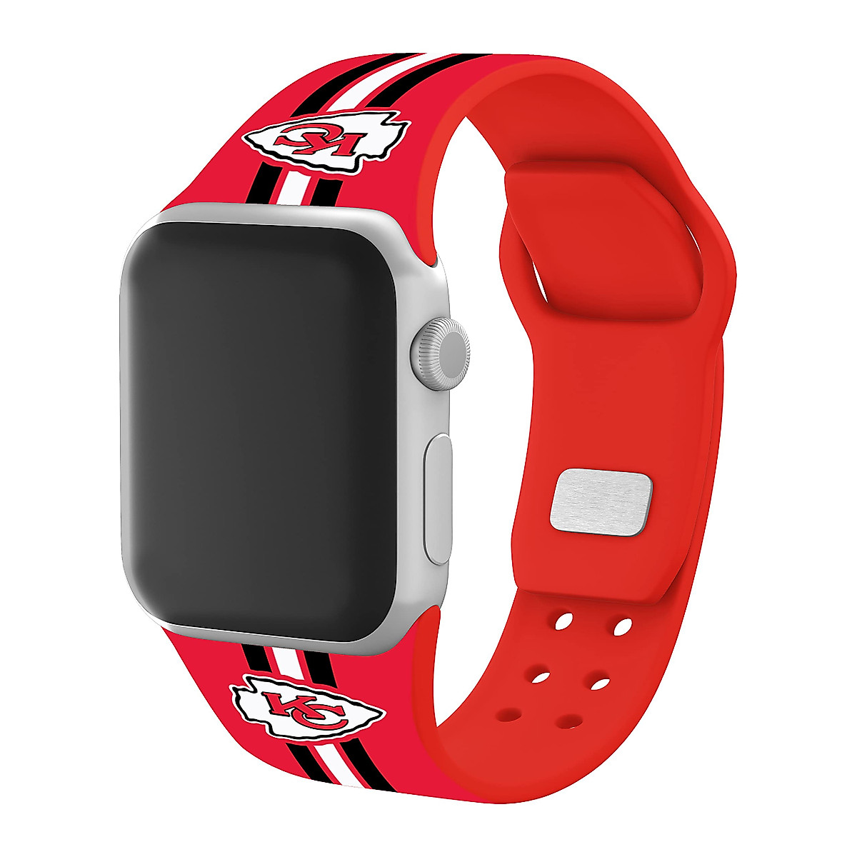Game Time Kansas City Chiefs HD Combo Package Compatible with Apple Watch and AirPods Gen 1&2 (38/40/41mm Long)