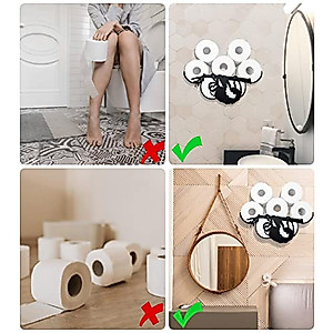 Metal Sloth Wall Toilet Paper Storage,Animal Decorative Metal Paper Holders,Black Toilet Tissue Holder,Cute Toilet Paper Storage for Bathrooms,Wall Toilet Paper Organizer Hold Extra 8 Rolls