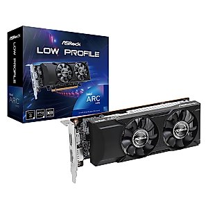 ASRock Low Profile Arc A310 4GB GDDR6 PCI Express 4.0 ITX Video Card A310 LP 4G 64-bit 0dB Silent Cooling Super Alloy Graphics Card 7680 x 4320 450W 15.5 Gbps