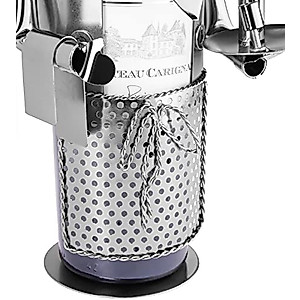 BRUBAKER Wine Bottle Holder Waiter - Metal Sculpture - Wine Rack Decor - Tabletop - with Greeting Card