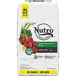 NUTRO NATURAL CHOICE Adult Dry Dog Food, Lamb & Brown Rice Recipe Dog Kibble, 40 lb. Bag