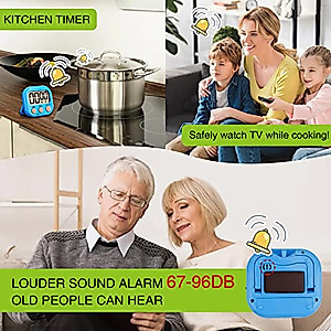 Timers,Classroom Timer for Kids,Kitchen Timer for Cooking,Egg Timer,Magnetic Digital Clock Timer for Teacher,Study,Exercise,Oven,Cook,Baking,Desk - 4 Pack