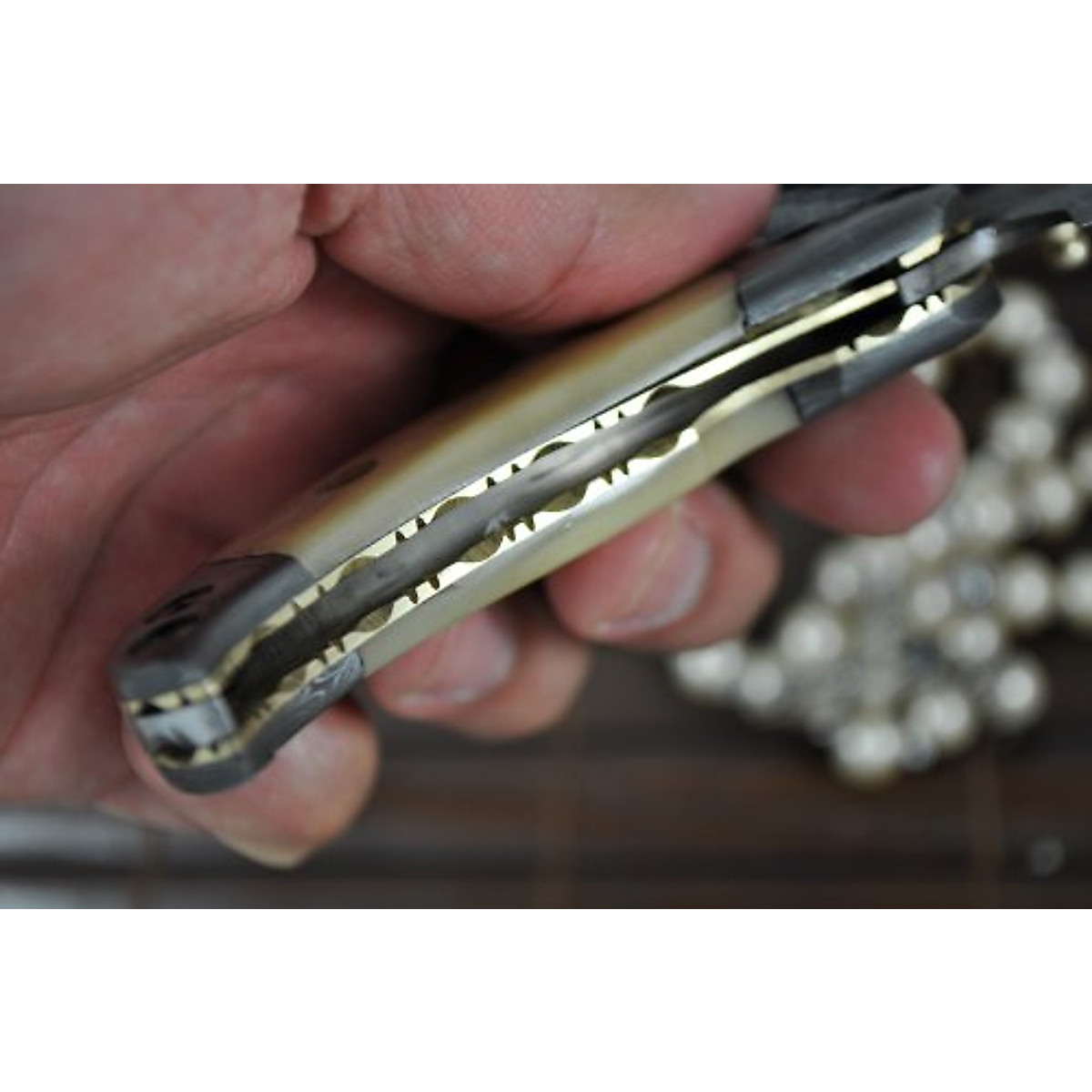 Perkin Knives Custom Damascus Handmade Folding Knife