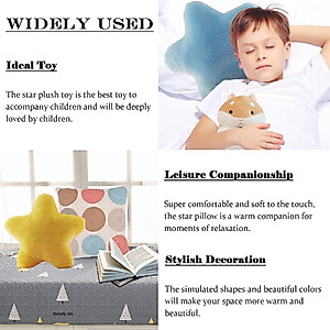 zhidiloveyou Star Pillow Plush Blue, Stuffed Star Shaped Pillow Cute Toy for Kids, 15.7 inch