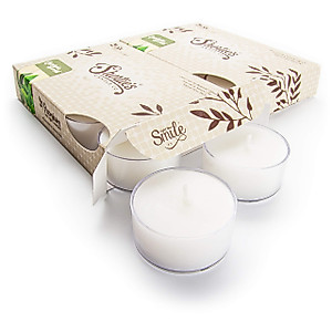 Eucalyptus Spearmint Premium Tealight Candles Multi Pack - Highly Scented with Essential & Natural Oils - 12 White Tea Lights - Beautiful Candlelight - Made in The USA - Fresh & Clean Collection