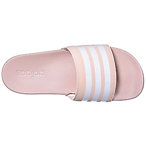 adidas Women's Adilette Comfort Slides Sandal, Vapour Pink/White/White, 8