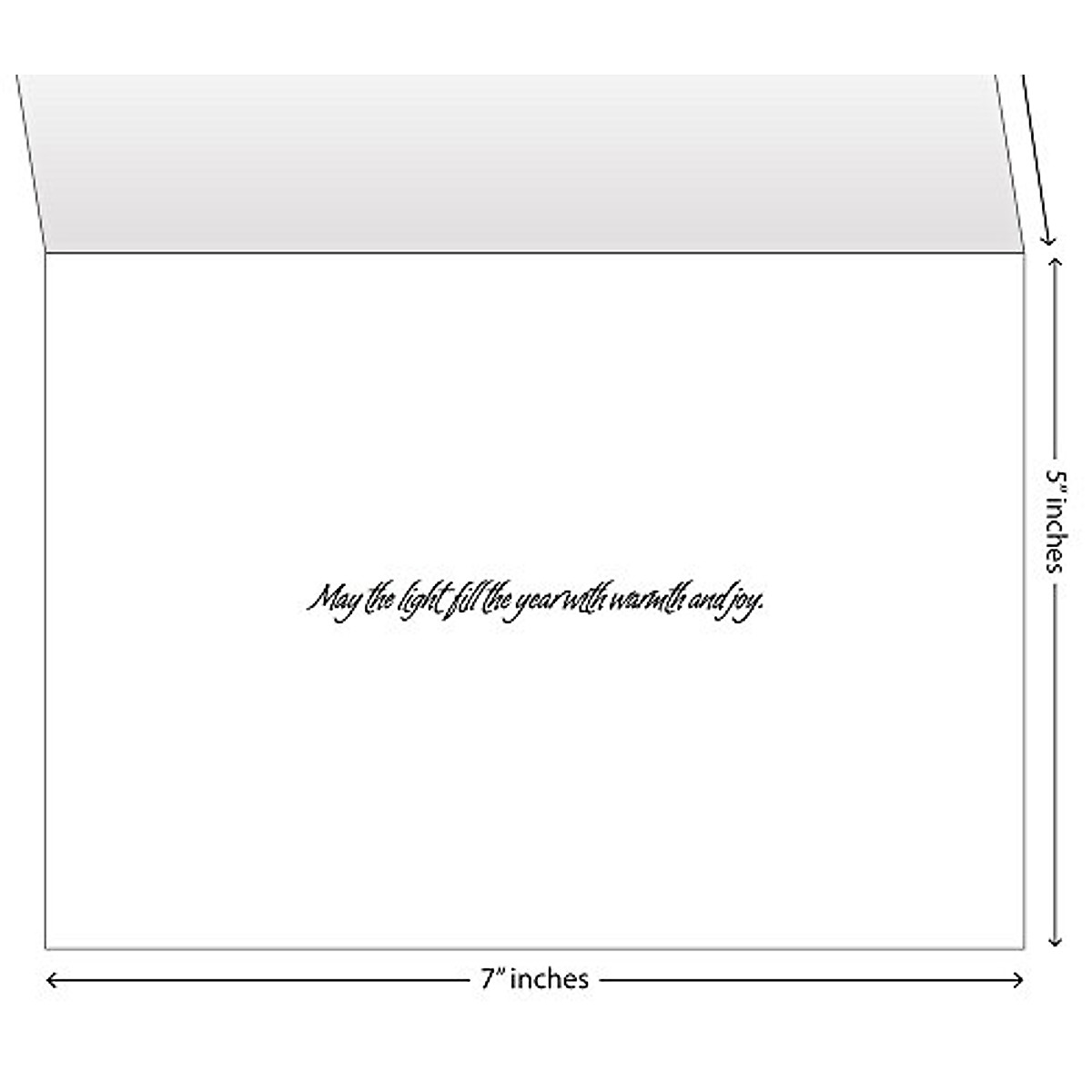 Christmas Cards, Holiday Cards - One Jade Lane - Lighted Tree in the Snow, 5x7, Heavy Stock, Set of 18 Cards & Envelopes, Seasons Greetings Cards.