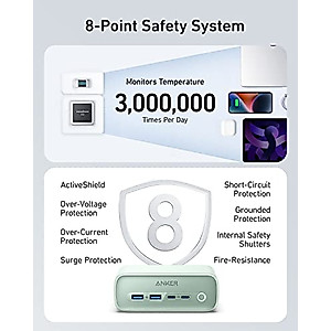 Anker 525 Charging Station, 7-in-1 USB C Power Strip for iphone13/14, 5ft Extension Cord with 3AC,2USB A,2USB C,Max 65W Power Delivery Desktop Accessory for MacBook Pro, Home, Office (Phantom Black)