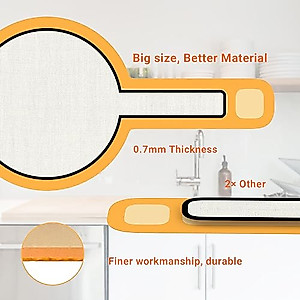 NIGCEA Silicone Bread Sling Sourdough Silicone Baking Mat for Dutch Oven, Long Handles Non-stick 8.3 Inch, 536º F/ 280º C, 2 Pcs Orange Sourdough Bread Baking Supplies