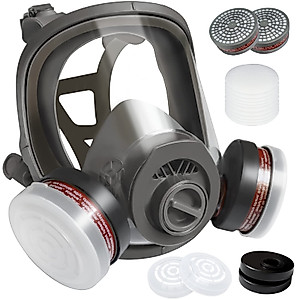 GZYZAMZ Anti-fog Full Face Respirator Gas Mask - with PA1 Activated Carbon Filters, Nuclear Gas Mask, Protection for in Organic Gas, Paint Spary, Chemical, Woodworking and other Work Protection