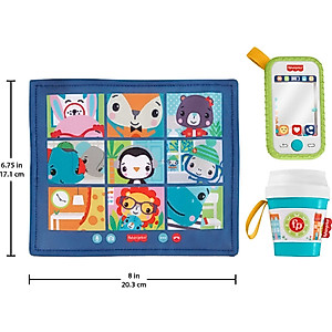 Fisher-Price Work From Home Toy Set, 3 take-along baby toys and teether for infants ages 3 months and up