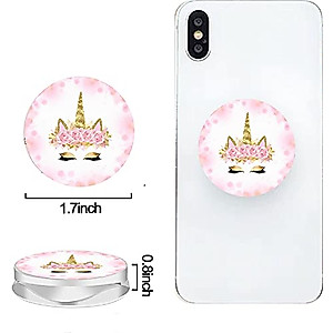 Cell Phone Stand Finger Holder - Pink Rose Flower Gold Unicorn (3 Pack)