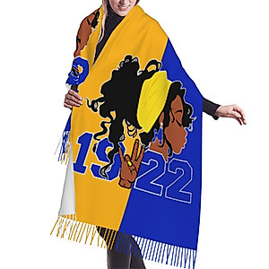 Sigma Gamma Cashmerette Fringed Scarf Rho sorority paraphernalia Warm Large Blanket Wrap Shawl for Women Cashmere Scarf