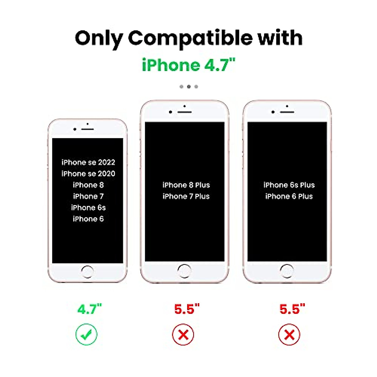 SOiOS for iPhone SE 2022 Phone Case: iPhone SE 2020 / 2nd / 3rd / 8/7 / 6s / 6 Case with Kickstand - Heavy Duty Military Grade Drop Protection Phone Cover - Rugged Protective Shockproof Bumper Black