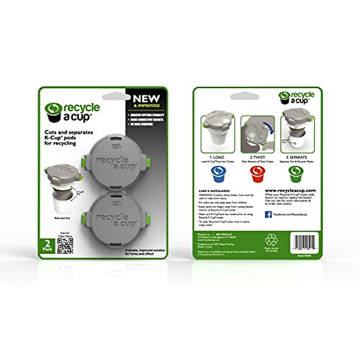 Medelco Recycle A Cup - Coffee or Tea Pod Recycling Tool - Compatible with K-Cups - Best Single Serve Coffee Pod Recycling Tool - K Cup Recycling - Single Serve Pod Cutter (pack of 2)