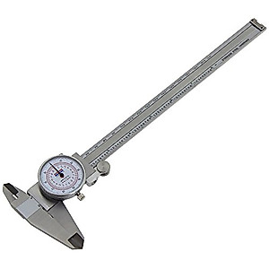 Anytime Tools Dial Caliper 8" / 200mm DUAL Reading Scale METRIC SAE Standard INCH MM