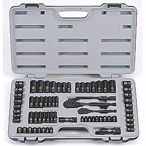 JTSQ 69-Piece Black Chrome Socket Set Tool box Tool set Tool kit Multi tool Tool organizer Tool box organizer Hand Tool storage Home improvement Mechanic