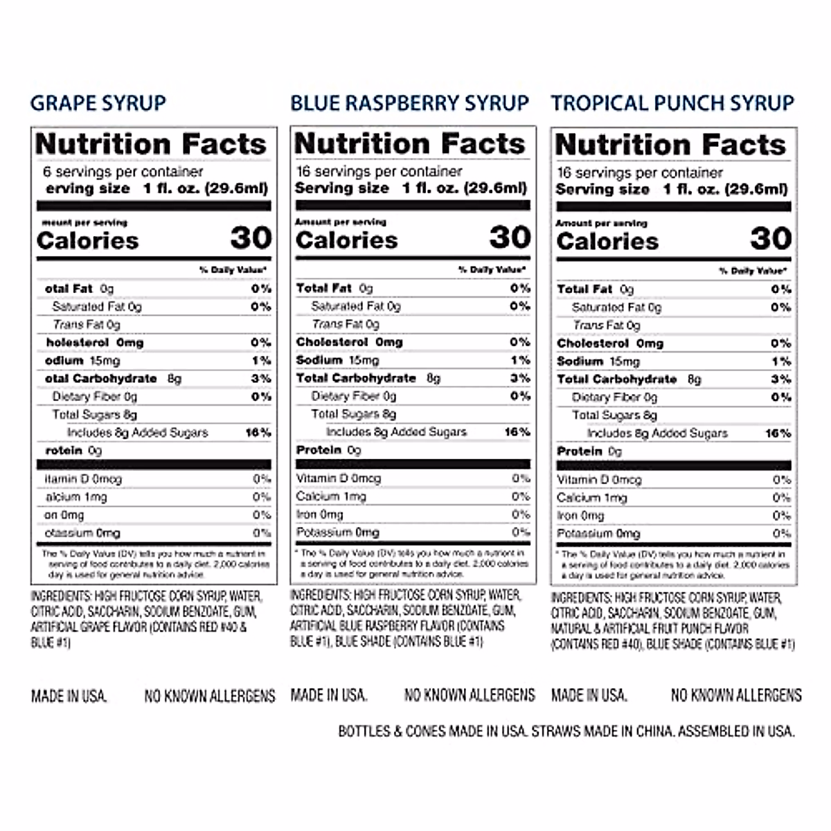 Kool-Aid Snow Cone Syrup Party Kit, Shaved Ice, Comes With Straws, Cups, Spoons, Flavors Of Tropical Punch, Grape, Blue Raspberry, Fun For Kids, Celebrations, Gifting, Multicolor