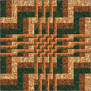 Hoffman Bali Batik Autumn Trail Fern, Fabric by The Yard (Fox)