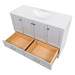 Spring Mill Cabinets Emlyn Bathroom Vanity with Sink, Pearl Gray