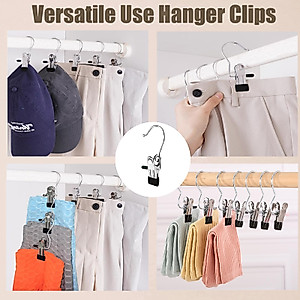 Pant Hangers with Clips, Metal Legging Organizer for Closet, 20 Pack Space Saving Hangers with Clips for Yoga Pants, Closet Organizers and Storage for Skirt/Jean/Hat/Short