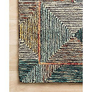 Loloi II Spectrum Collection SPE-01 Lagoon/Spice, Contemporary 7'-9" x 9'-9" Area Rug