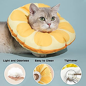 Jevnd 3 Sizes of Cat Cone Collar Soft, Adjustable Cat Cones to Stop Licking, E Collar for Cats, Recovery Collar for Cats After Surgery, Cat Neck Cone, Elizabethan Collar for Cat and Kitten (M)