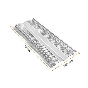 LS'BABQ Grill Heat Plates Flame Tamer for Blaze 32/34 / 40 Inch Grill Models, Stainless Steel, 4 Pack