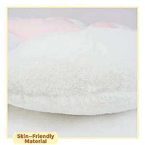 ELFJOY Comfy Chair Cushion Plush Cat Paw Cushion Kawaii Home Decor Cat Pillow for Office and Computer Gaming Chair (70 * 60cm, White)