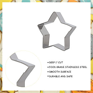 Space Cookie Cutters, Outer Space Fondant Stamper Set, Spaceship Astronaut Rocket Moon Star Planet Circle Pastry Biscuit Cake Baking Mold for Party Supplies