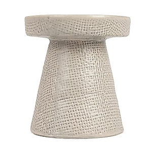 Main + Mesa Stoneware Pillar & Taper Candle Holders, Set of 2