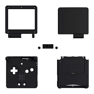 IPS Ready Upgraded eXtremeRate Black Soft Touch Custom Replacement Housing Shell for Gameboy Advance SP GBA SP – Compatible with Both IPS & Standard LCD – Console & Screen NOT Included
