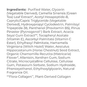 DERMA E Advanced Peptides and Vegan Flora-Collagen Serum – Double Action Collagen Face Cream with Peptide Complex – Intensely Hydrating Treatment for Lines, Wrinkles and Redness, 2 oz
